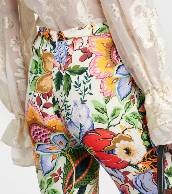 Etro High-rise Straight Pants - Multicoloured