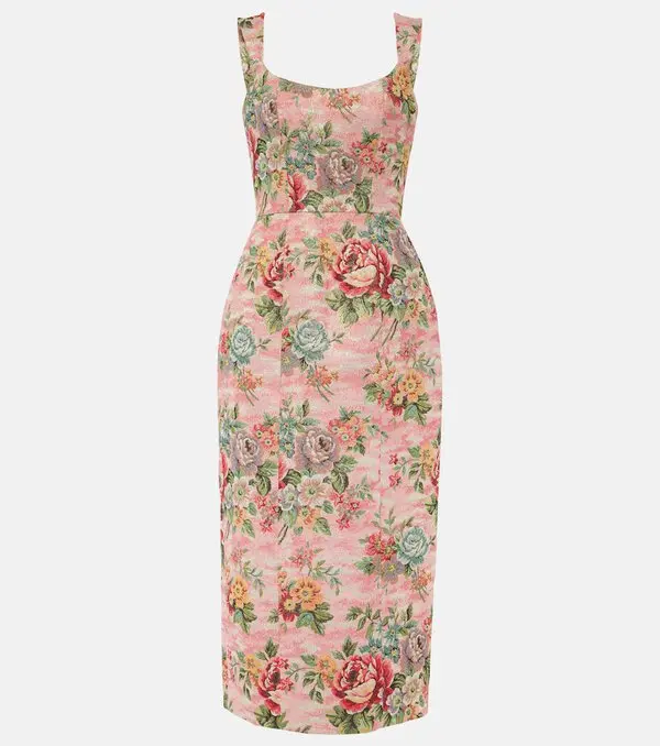 MARKARIAN Floral Bustier Midi Dress - Multicoloured