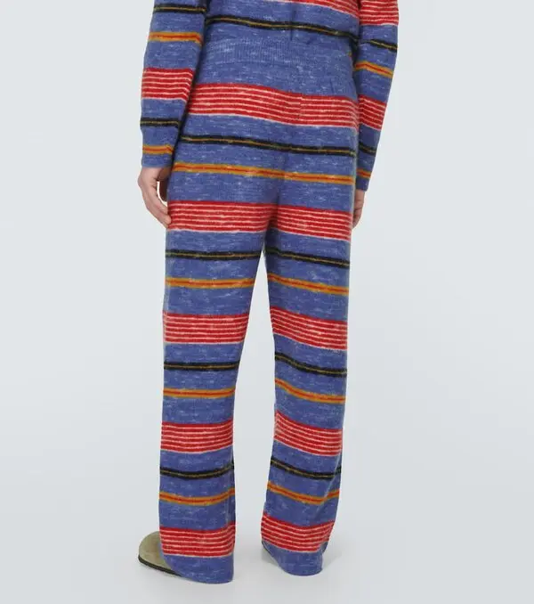 THE ELDER STATESMAN Jasper Striped Cashmere-blend Pants