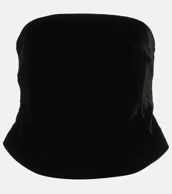 Wardrobe.NYC Velvet Tube Top - Black