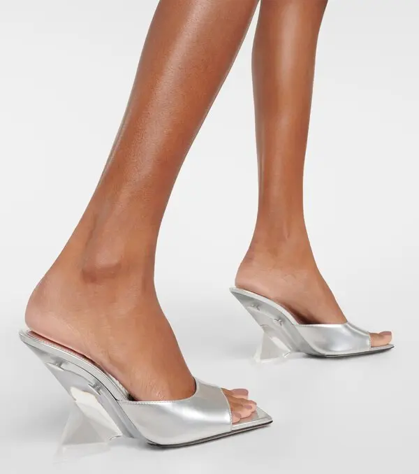 Attico Cheope Mules - Silver