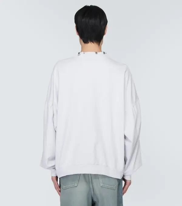 Balenciaga Pierced Round Fleece Sweatshirt