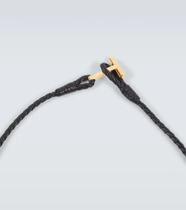 TOM FORD Braided Leather Bracelet