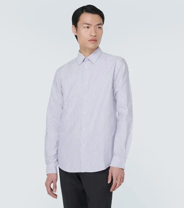 Sunspel Striped Cotton Oxford Shirt