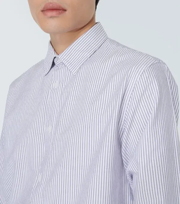 Sunspel Striped Cotton Oxford Shirt