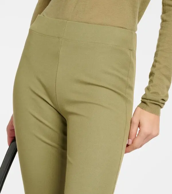 JOSEPH Mid-rise Gabardine Leggings - Green