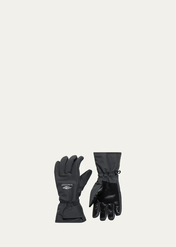 Balenciaga 3b Sports Icon Ski Gloves - Noir | Editorialist