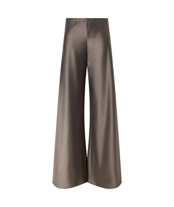 LA LIGNE Colby Satin Wide-leg Pants - Brown