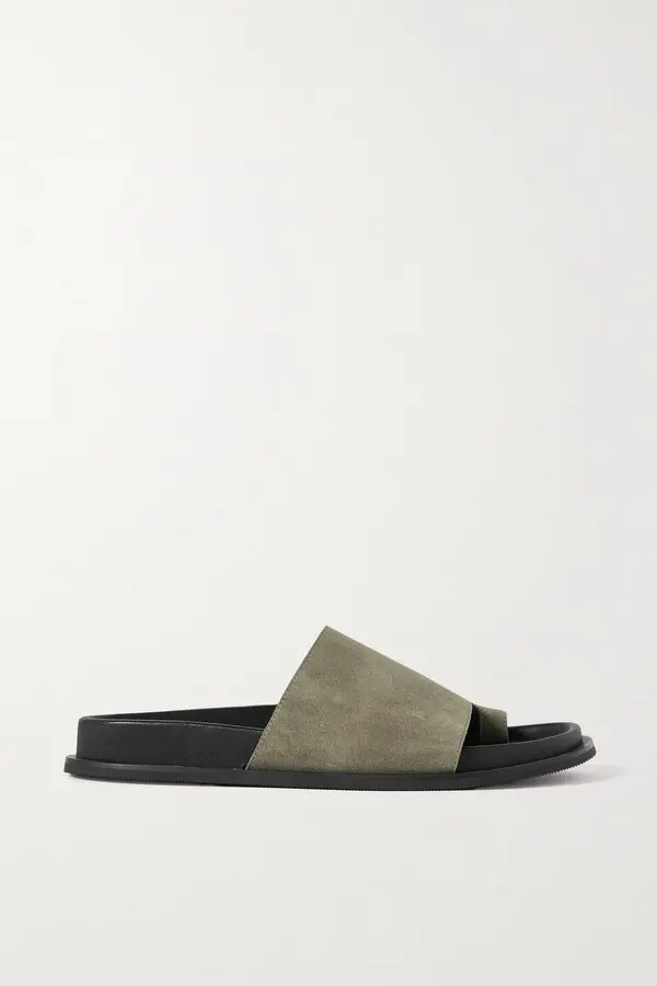 ST. AGNI Net Sustain Loe Suede Slides