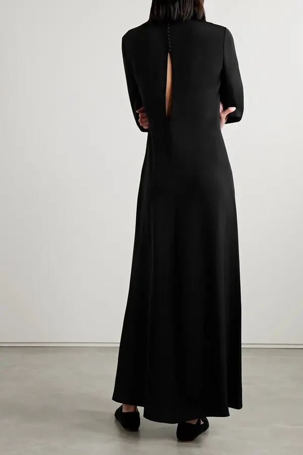Loro Piana Angelica Silk-cady Maxi Dress With Cutout
