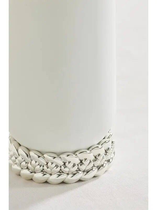 Christofle Babylone Small -plated Porcelain Vase
