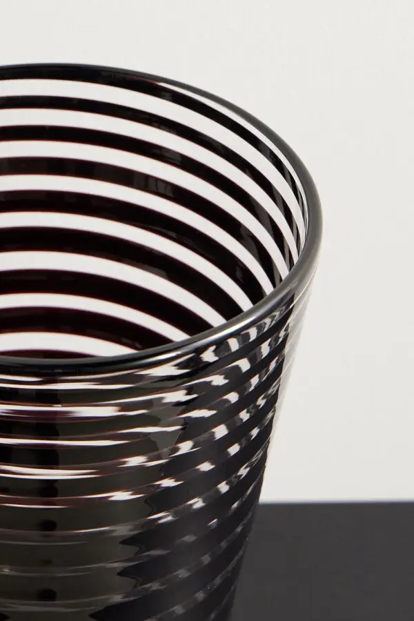 YALI GLASS A Nastro Striped Glass Vase