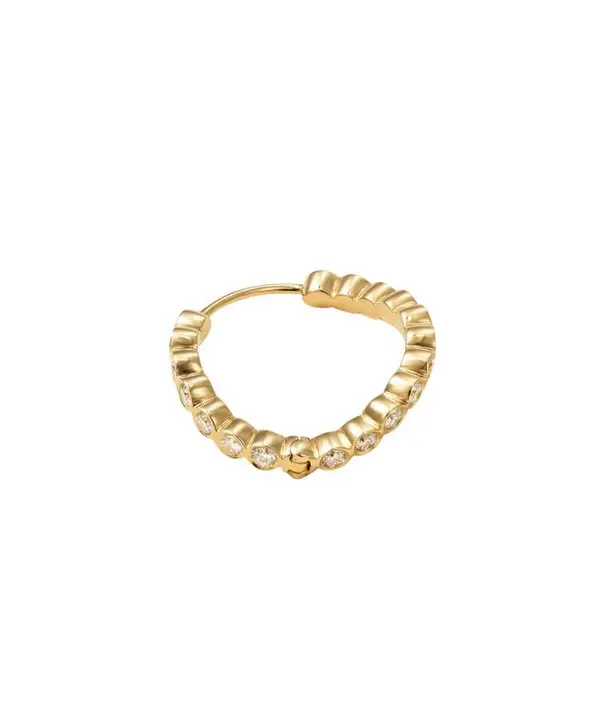 Sophie Bille Brahe Courant D'ensemble 18-karat Recycled Diamond Single Hoop Earring - Gold