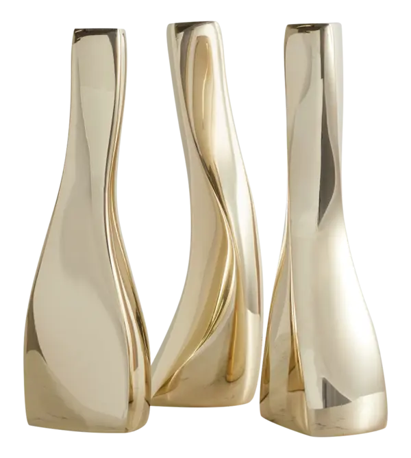 FOURTH STREET Set Of Three -tone Candlesticks