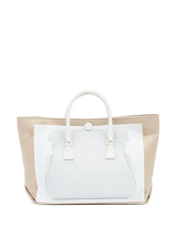 MAISON MARGIELA Micro 5ac Trompe-l'oeil Top-handle Bag - Neutrals
