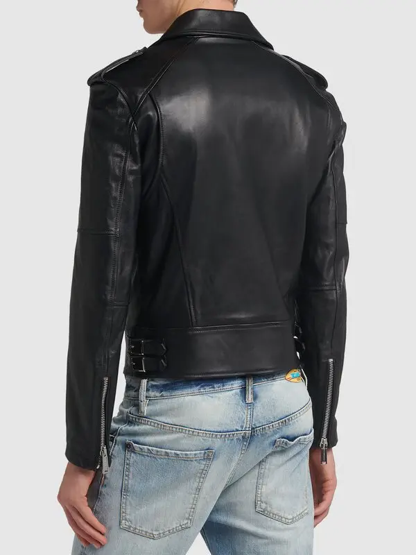 Dsquared2 Kiodo Leather Zip Jacket In Black - 53% Off | Editorialist