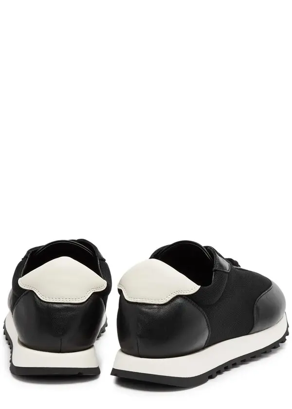 THE ROW Owen Panelled Sneakers - Black