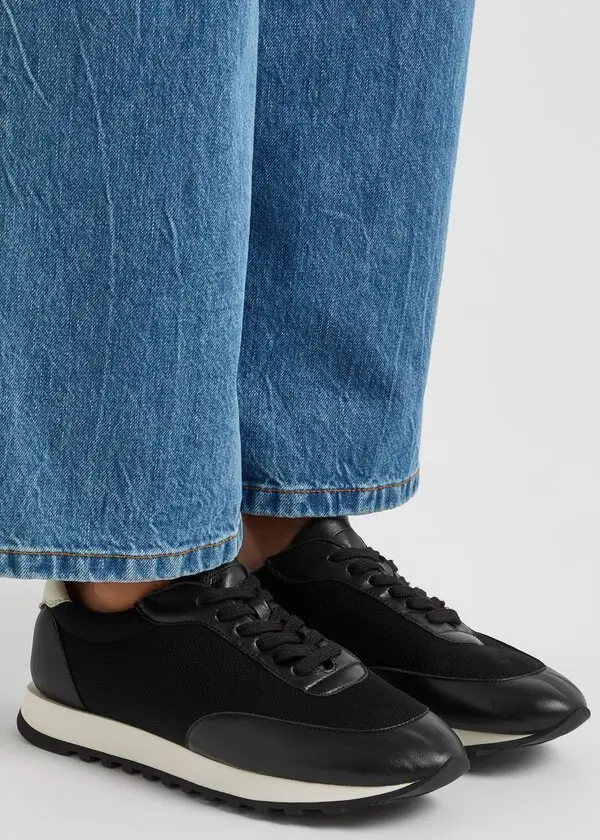 THE ROW Owen Panelled Sneakers - Black