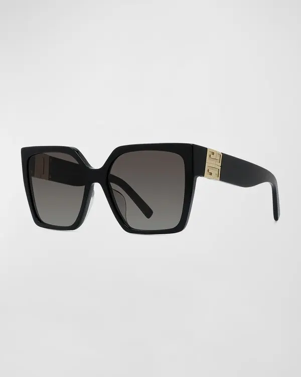 Givenchy 4g Acetate Butterfly Sunglasses - Shiny Black 