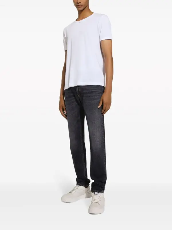 Dolce & Gabbana Straight-leg Cotton Jeans - Blue
