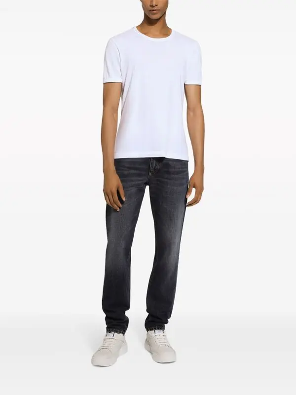 Dolce & Gabbana Straight-leg Cotton Jeans - Blue