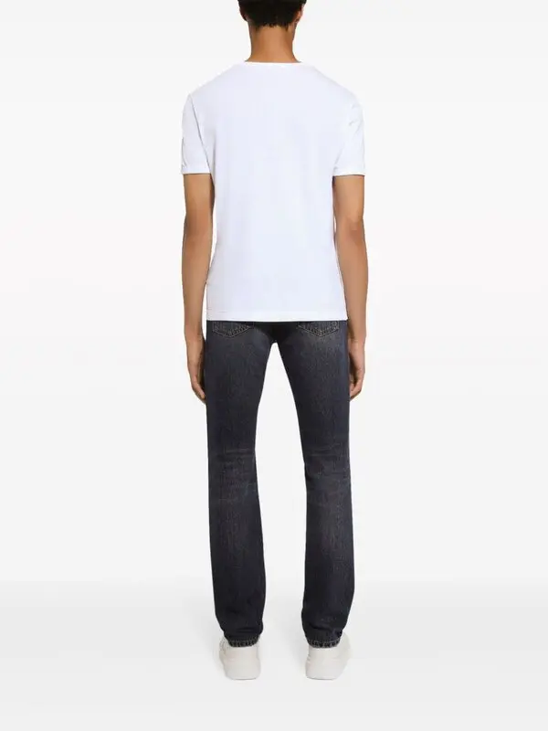 Dolce & Gabbana Straight-leg Cotton Jeans - Blue