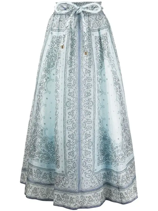 Zimmermann Matchmaker Midi Skirt