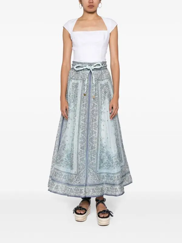 Zimmermann Matchmaker Midi Skirt