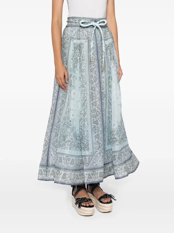 Zimmermann Matchmaker Midi Skirt