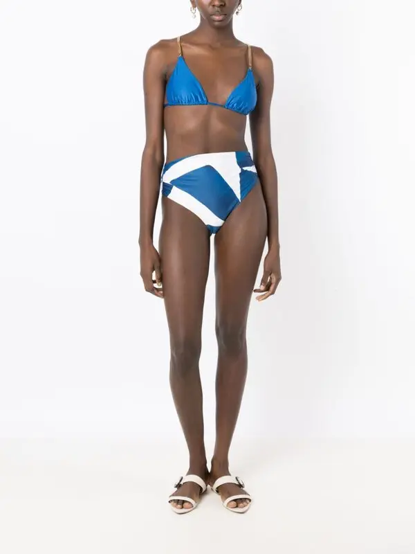 LENNY NIEMEYER Chain-link Triangle Bikini Top - Blue