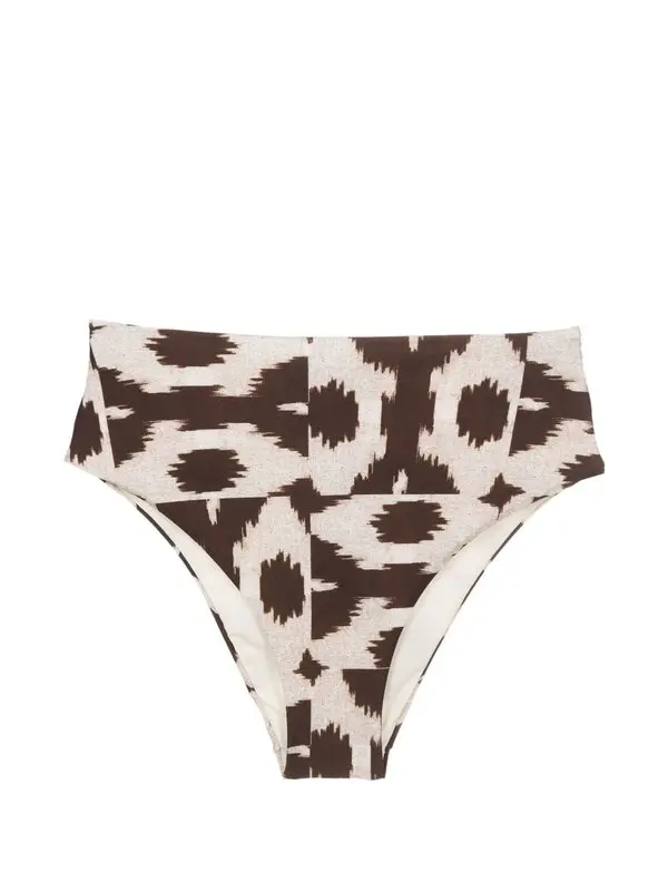 LENNY NIEMEYER Puglia High-waisted Bikini Bottoms - Brown