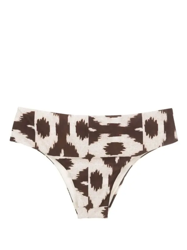 LENNY NIEMEYER Puglia High-waisted Bikini Bottom - Brown