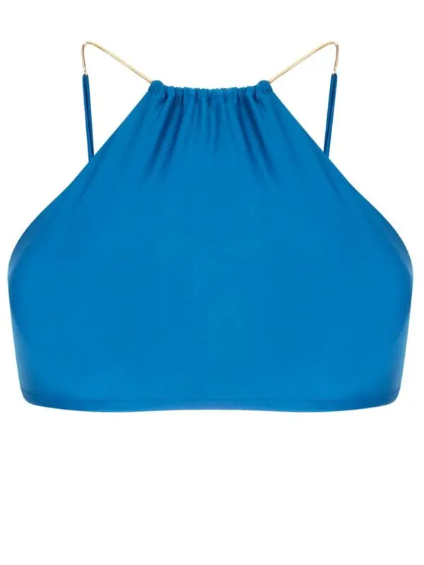 LENNY NIEMEYER Chain-link Halterneck Bikini Top - Blue