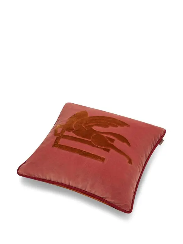 Etro Pegaso-motif Velvet Cushion