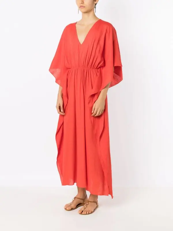 LENNY NIEMEYER V-neck Ruched Kaftan