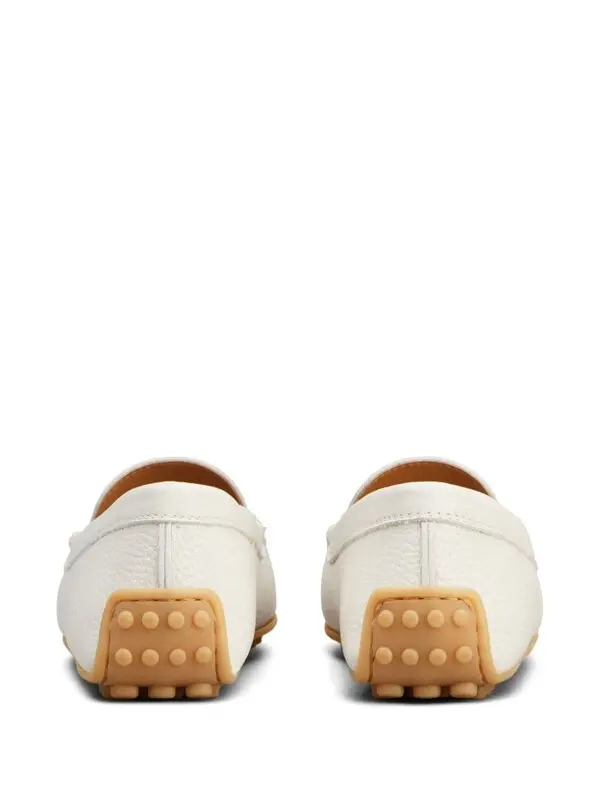 TOD'S Penny-slot Leather Loafers - White