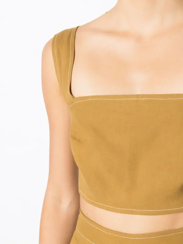 LENNY NIEMEYER Contrast-stitching Crop Top