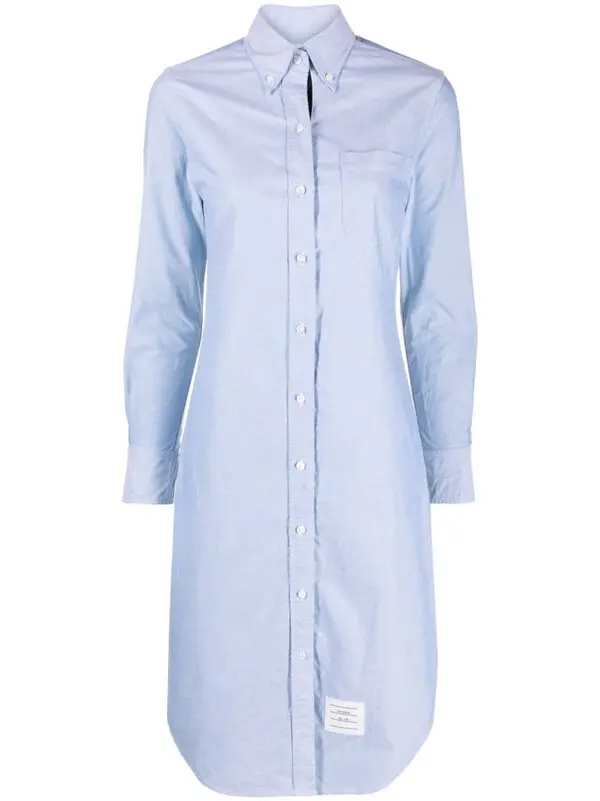 Thom Browne Oxford Cotton Shirtdress - Blue