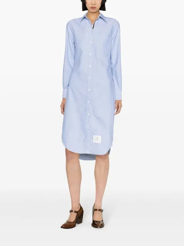 Thom Browne Oxford Cotton Shirtdress - Blue