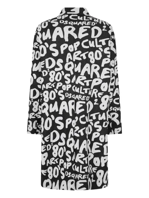 Dsquared2 Logo-print Single-breasted Coat