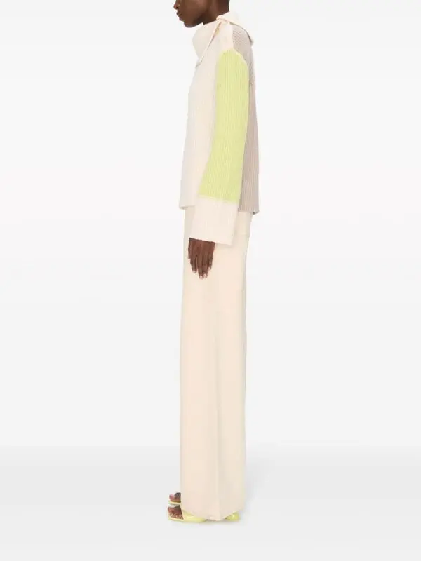 Simkhai Flores Colour-block Ribbed-knit Jumper