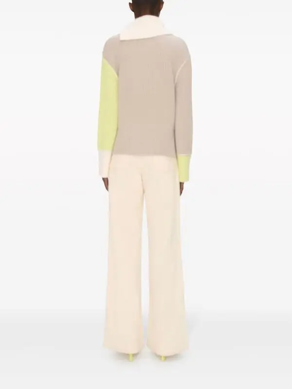 Simkhai Flores Colour-block Ribbed-knit Jumper