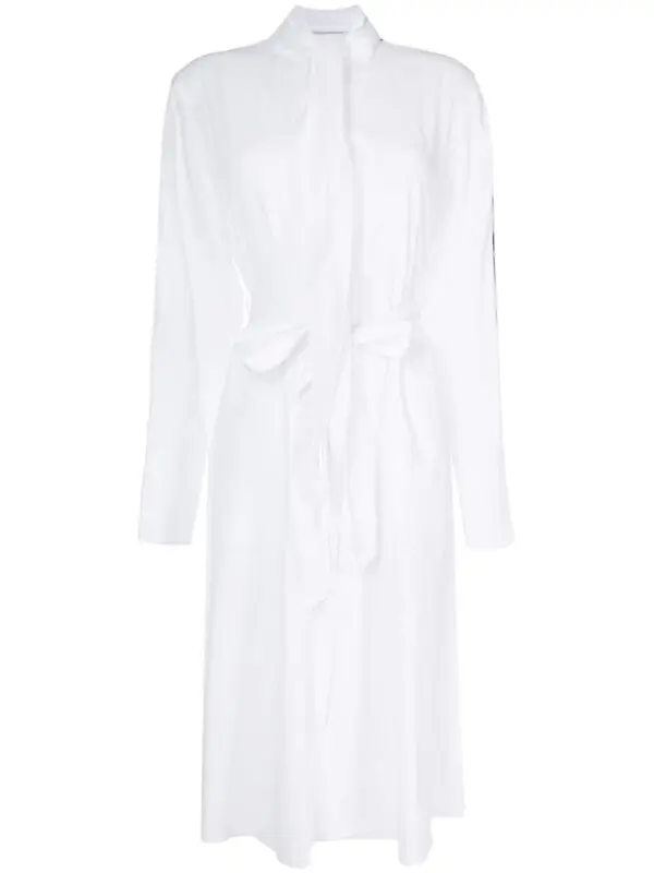 PETER DO Belted-waist Button-down Midi Dress - White