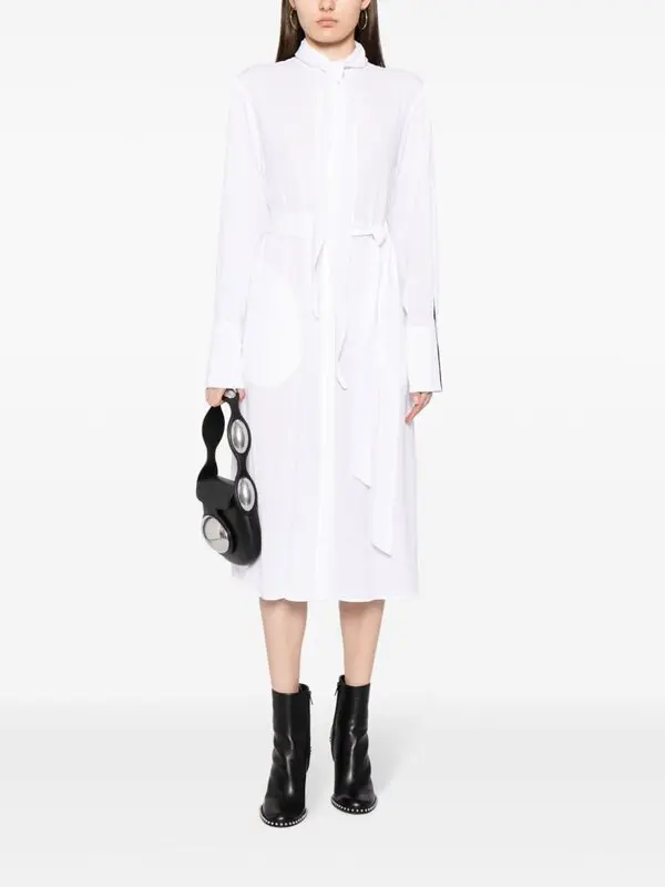 PETER DO Belted-waist Button-down Midi Dress - White