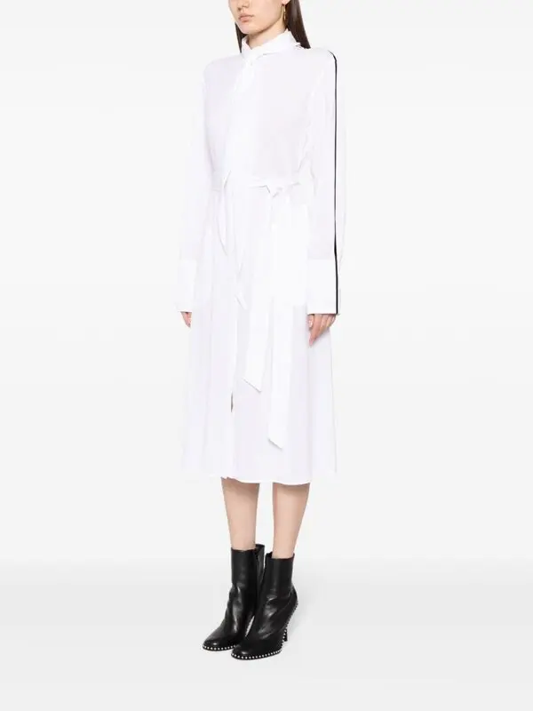 PETER DO Belted-waist Button-down Midi Dress - White
