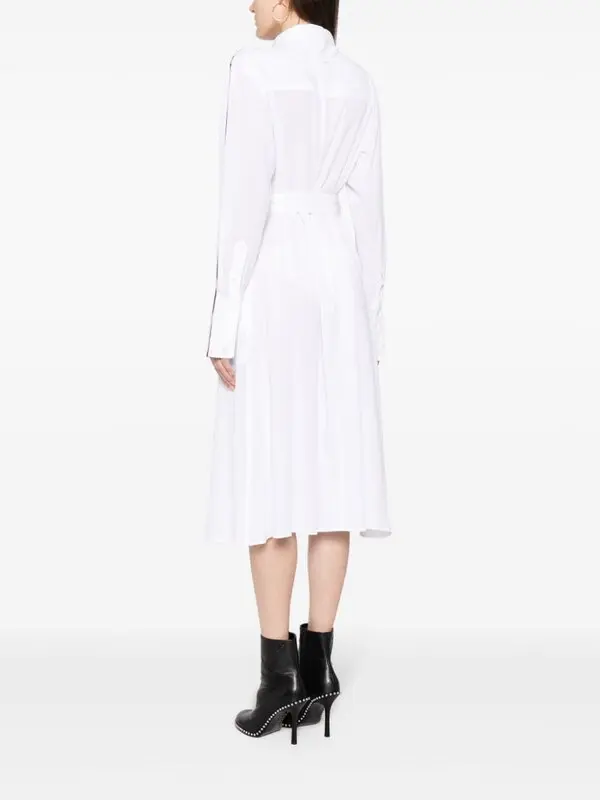 PETER DO Belted-waist Button-down Midi Dress - White