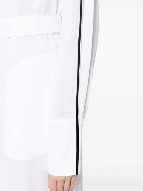 PETER DO Belted-waist Button-down Midi Dress - White