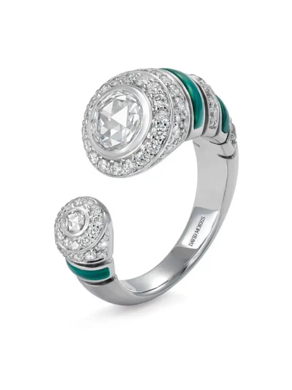 DAVID MORRIS 18kt White Gold Asiyah Diamond Ring