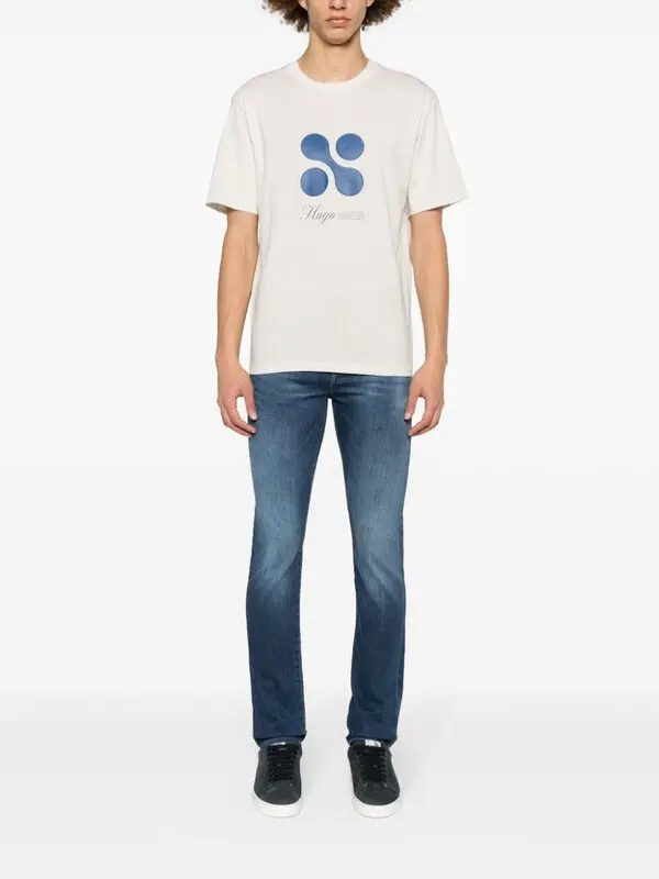 BOSS Mid-rise Straight-leg Jeans - Blue