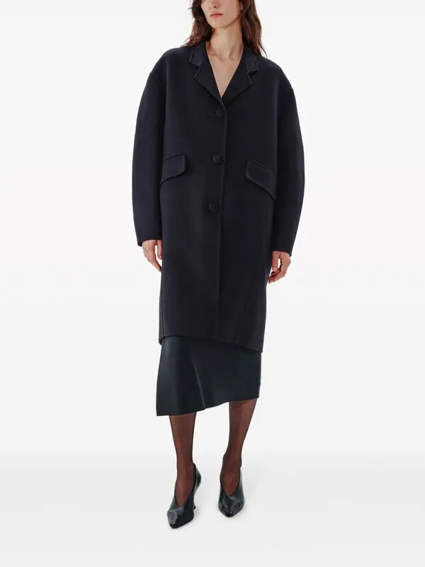 Another Tomorrow Wool Cocoon Coat